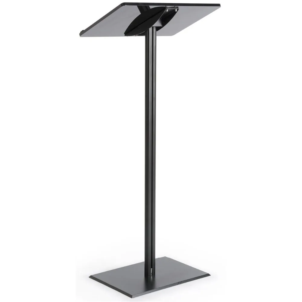 Black Acrylic Podium with Aluminum Pole - Simple & Stylish
