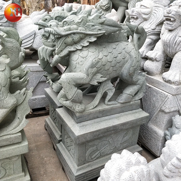 Stone Qilin Statues - Auspicious Animal Carvings