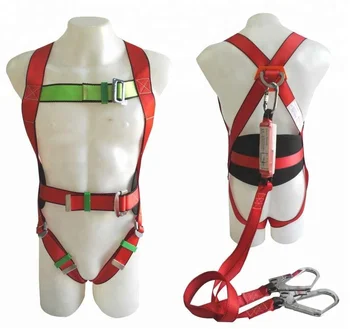 Full Body Safety Harness With Lanyard/shock Absorber /double Hook For ...