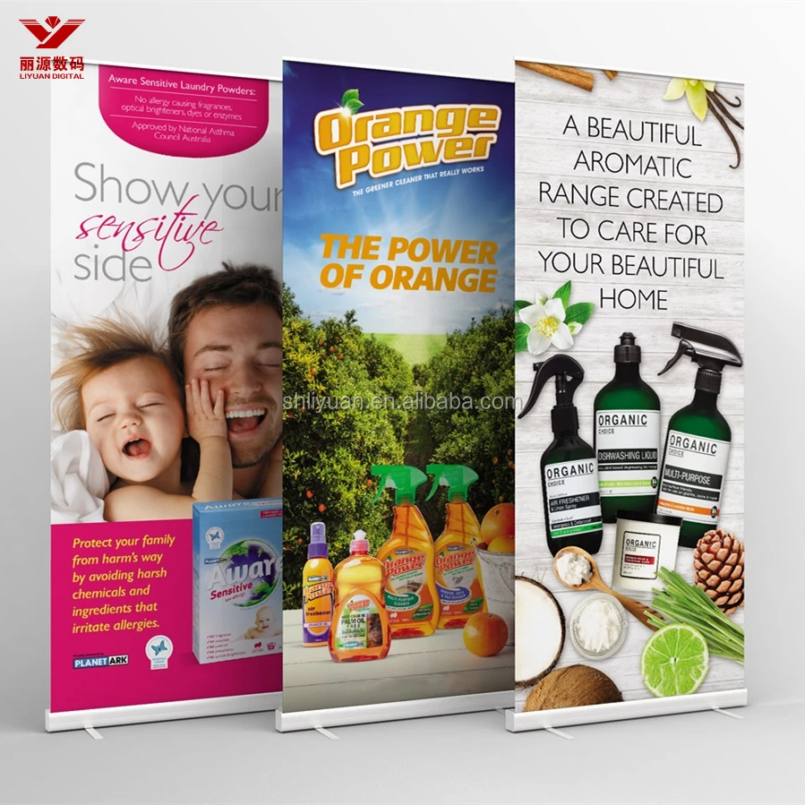 Outdoor Retractable Mesh Backdrop Folding Display Sign With Pull-up ...