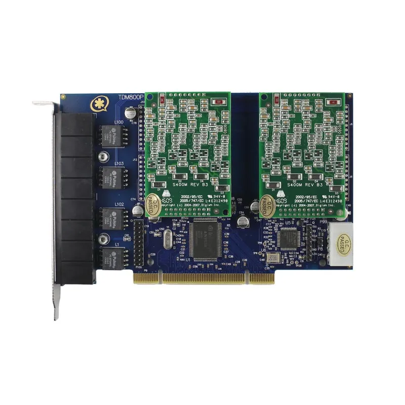 8 Ports With 8 Fxo Asterisk Card For Voip Ip Pbx Digium Tdm800p Openvox ...