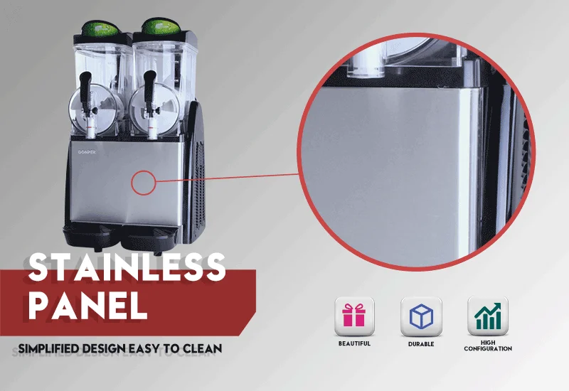 Donper Double Bowl Smart Slush Machine for Cocktail/juice