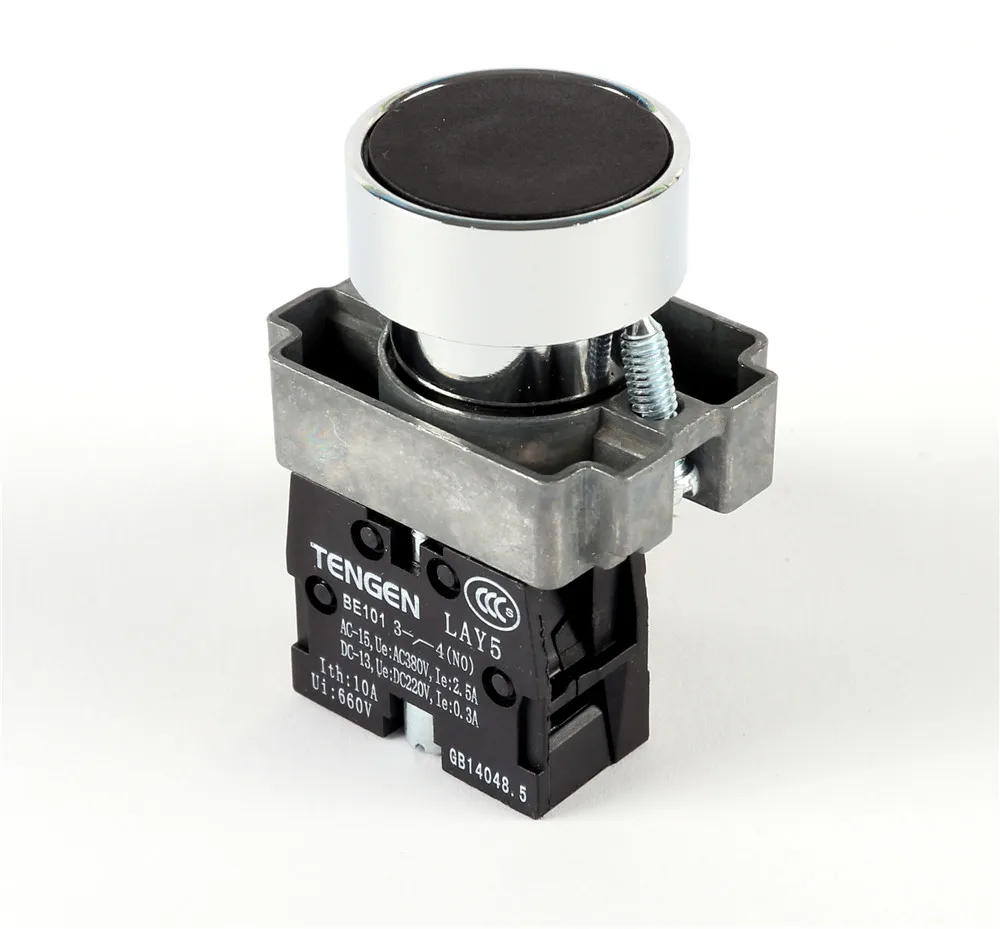 22mm Push Button Switch Panel Mount 10A 440V 1NO 1NC DPST Momentary ...