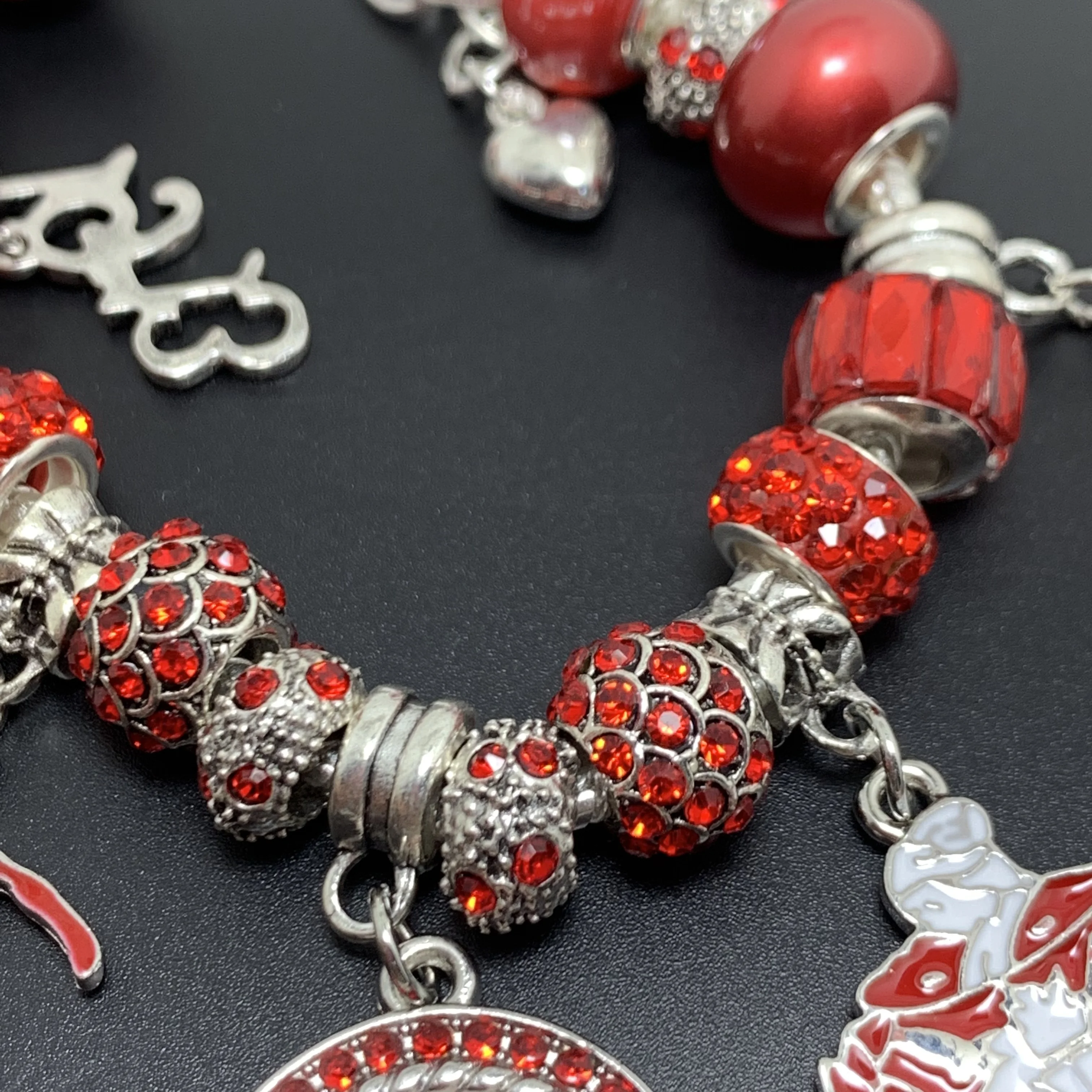 Custom OES Order Eastern Star Charm Bracelet for Women OES Rhinestone ...