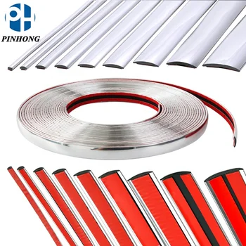 Car Door Edge Window Bumper Decoration Moulding Trim Silver Chrome ...