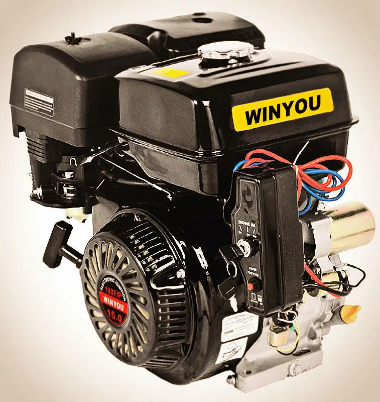 Engine Ohv 15hp/420cc Horizontal Shaft 4 Stroke Cooling Air Electric ...