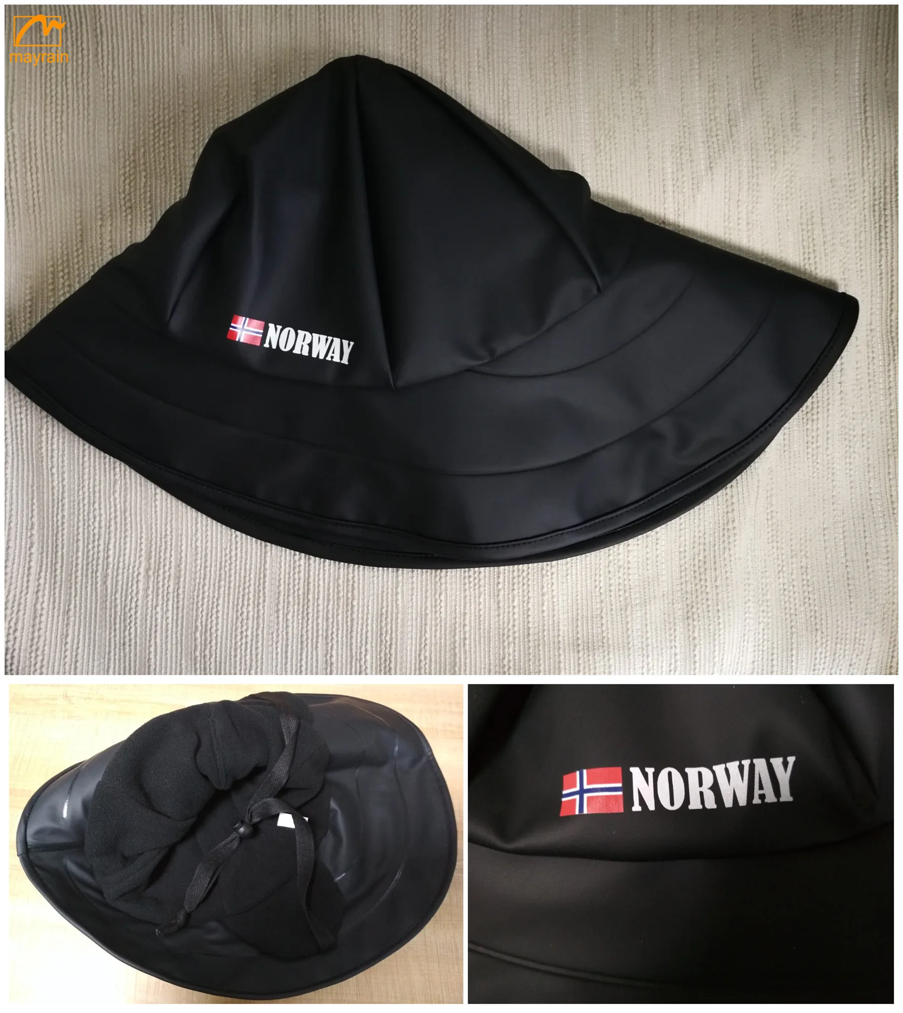 High Quality Waterproof Pu Rain Hats Sou'wester Rain Fisherman Hat ...