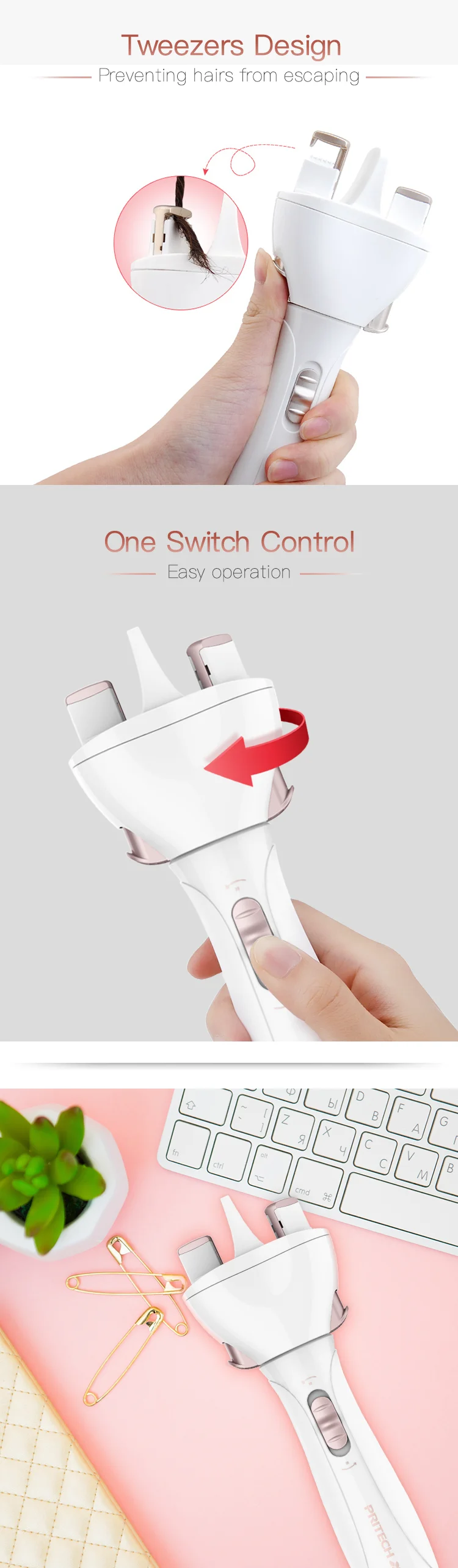 Pritech 360 Degree Bi-direction Rotation Hair Braid Maker Electric ...