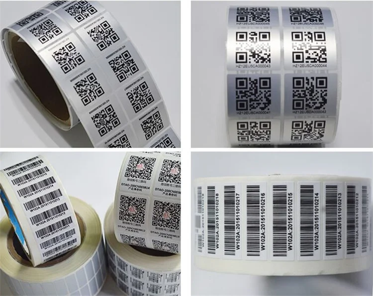 Waterproof Pvc Adhesive Barcode Stickers For Label Printed Thermal ...