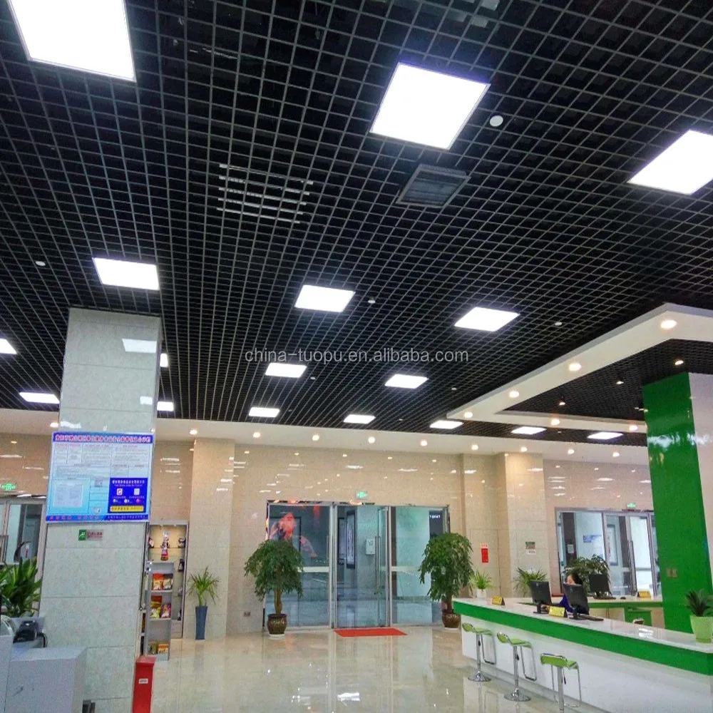 Metal Suspended Ceiling Open Cell Aluminum Grid Ceiling - Buy Aluminum ...