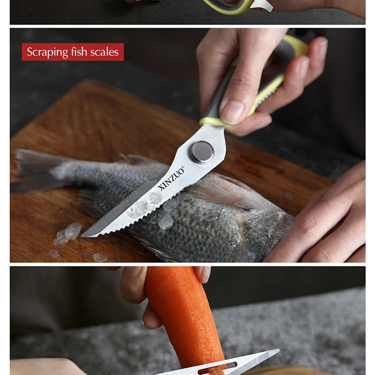 XINZUO Stainless Steel Food Cutter Shears - Multi Function Kitchen Scissors