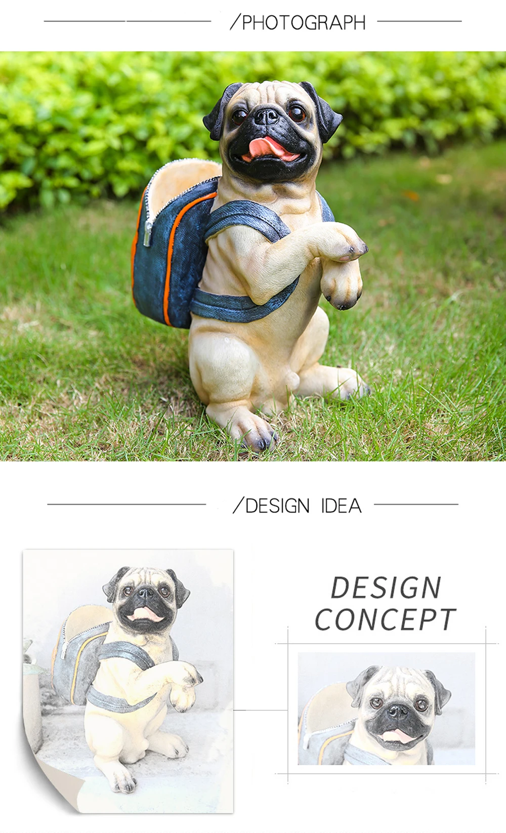 Epoxy Resin Dog Statue - Life Size Animal Figurine