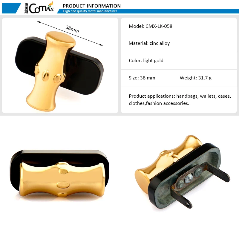 Wholesale Metal Push and Turn Lock Logo Color Custom Closures Bag Twist ...