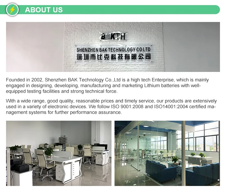 High Quality Bakth-18650cq-1s-3m 3.6v 2550mah Lithium Ion Battery Pack ...