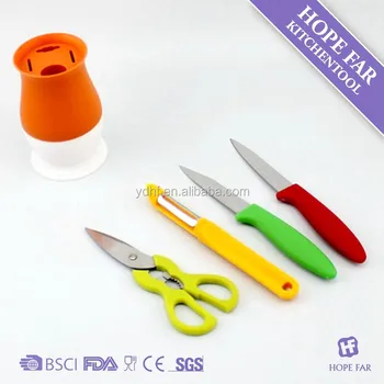 5pcs Funny Kitchen Knife Set With Plastic Block,Gift Knife Set - Buy ...