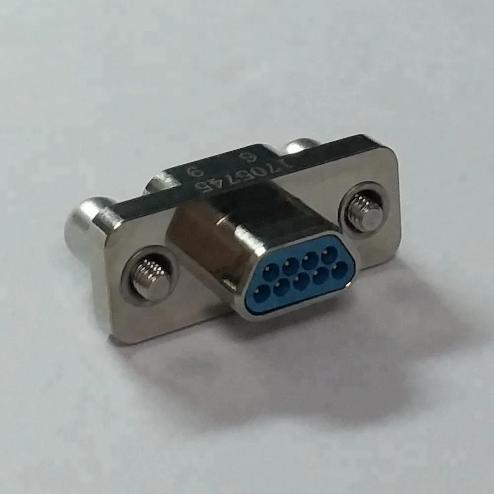 J30j Series Miniature Rectangular Electrical Connector 9 Pin Metal ...