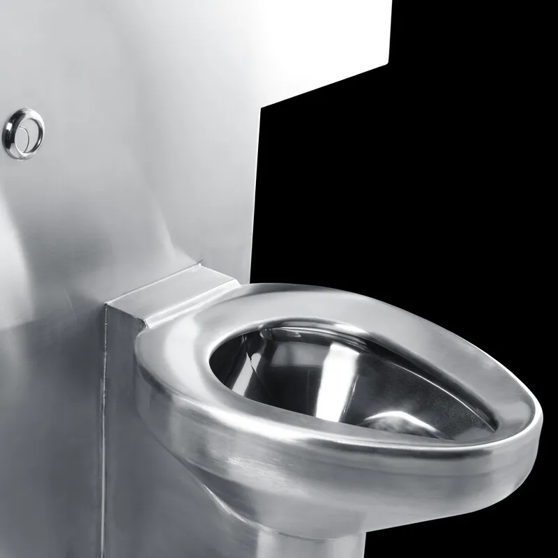 Stainless Steel Table Combination Toilet With Wash Basin One Piece ...