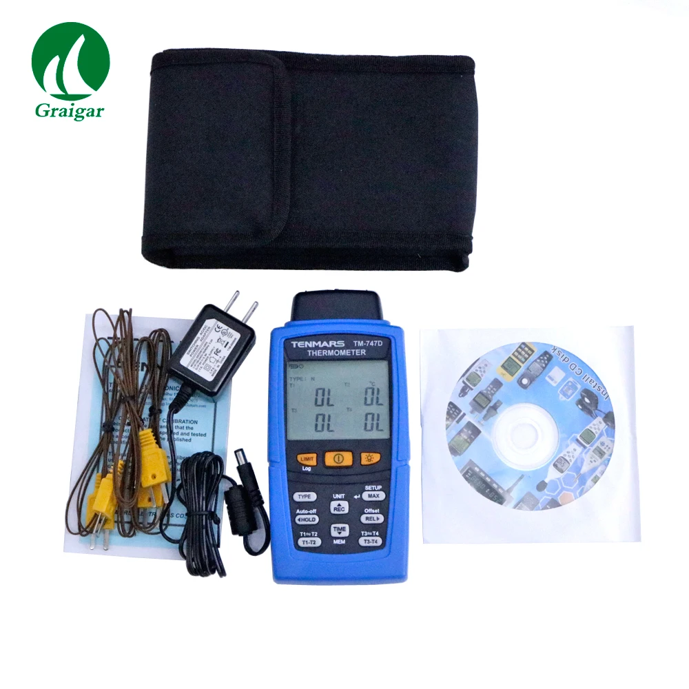 Tenmars TM-747D 4-Channel Digital Thermometer Thermocouple Thermometer| Alibaba.com