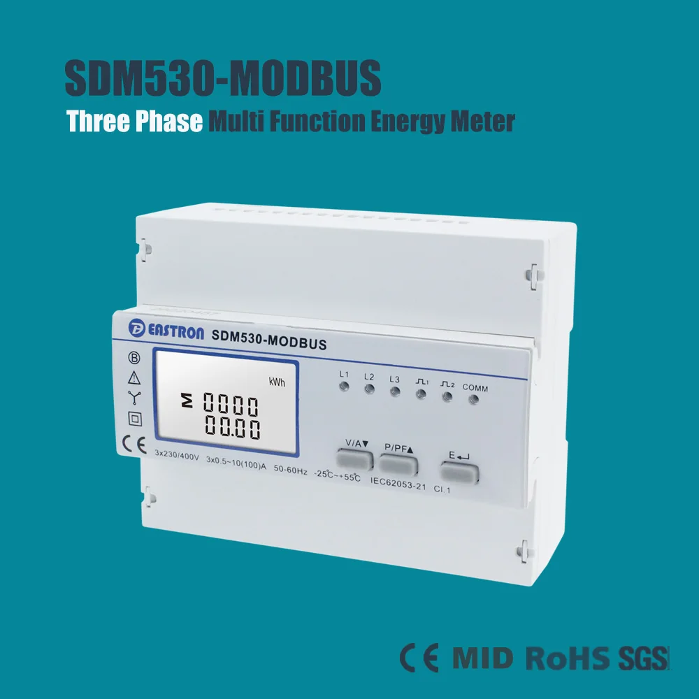 Sdm530-modbus Three Phase Multifunction Meter,Rs485 Modbus Smart Meter - Buy Rs485 Modbus Meter ...