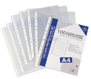 Wholesale 0.04 Thickness 11 Hole A4 Clear Waterproof Document Sheet ...