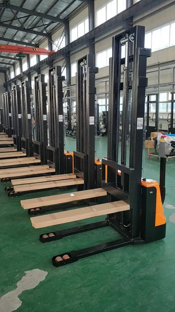 Lift Goods Stacking Vehicles 1ton 2.5m Self Load Forklift Walkie ...