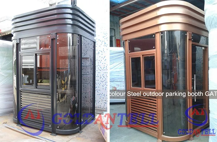 Stainless Steel PVC Cladding Board Mobile Kiosk/ticket Booth