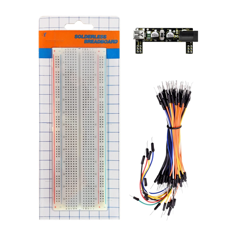 830 Point Solderless Breadboard - Starter Kit for Arduino
