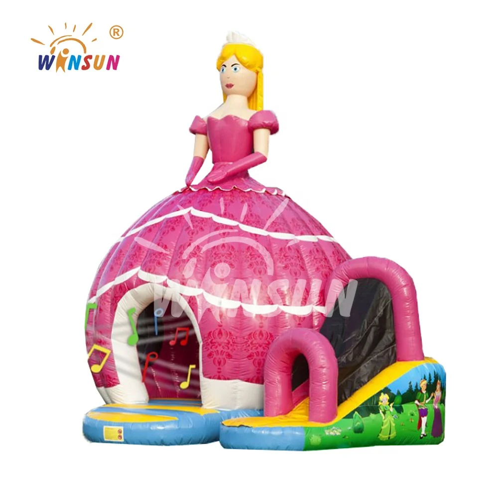 Inflatable Disco Fun Circus Bouncy Castle Slide With Elephant Roof ...