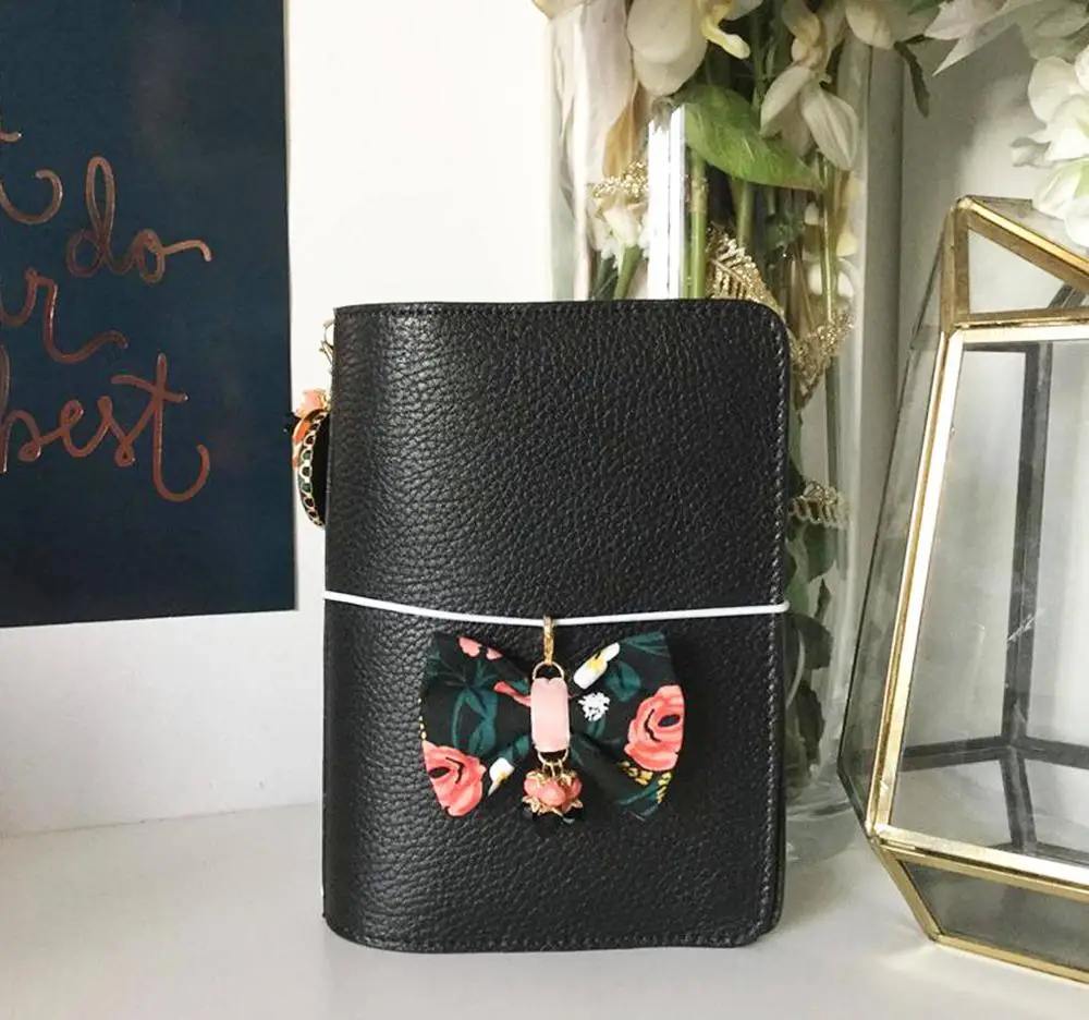 Black Pu Leather Diary Journal A7 Pocket Size Traveler Travelers ...