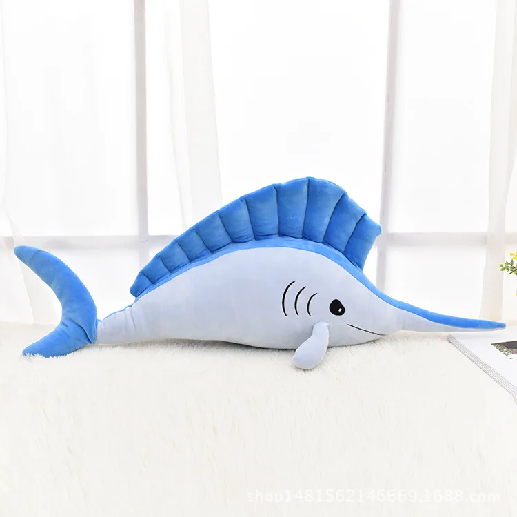 Kawaii 70cm Soft Giant Swordfish Plush Toy - Eco-Friendly Stuffed Fish ...