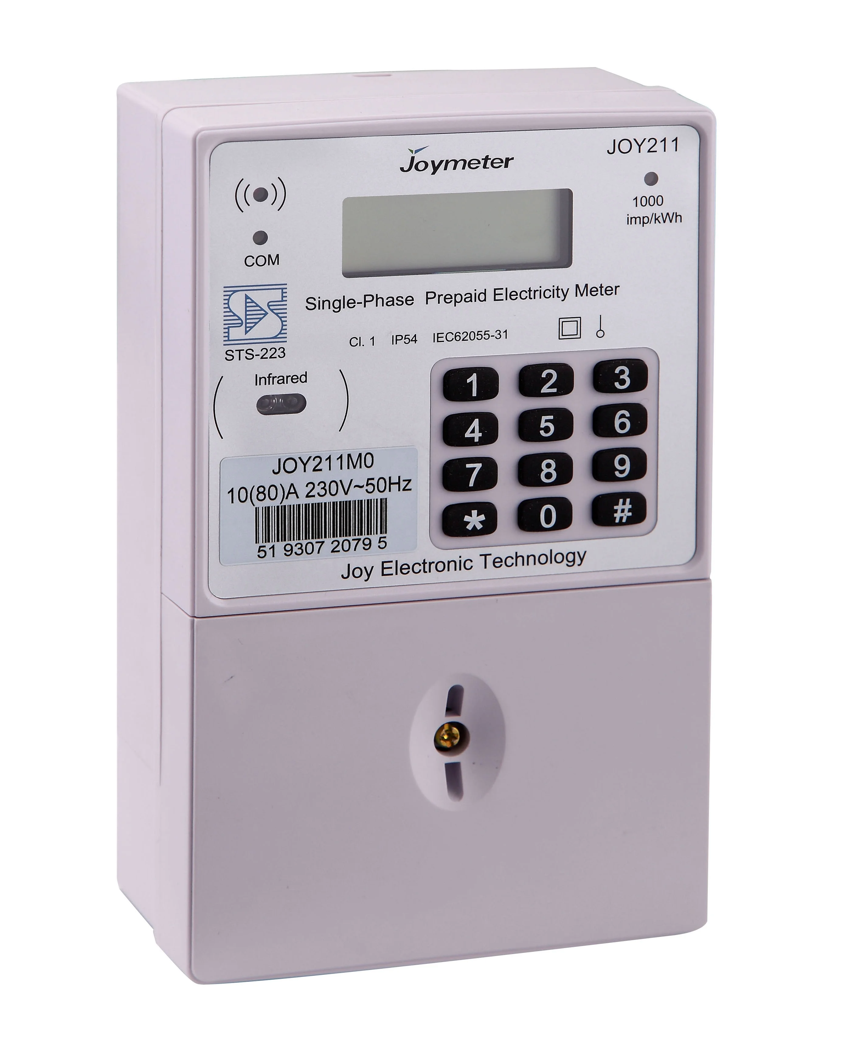 1P STS keypad Electricity meter 20 tokens prepayment energy meter ...