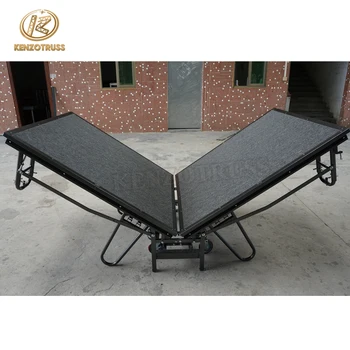 Portable Folding Mobile Event Stage Platform With Wheels - Buy Portable ...