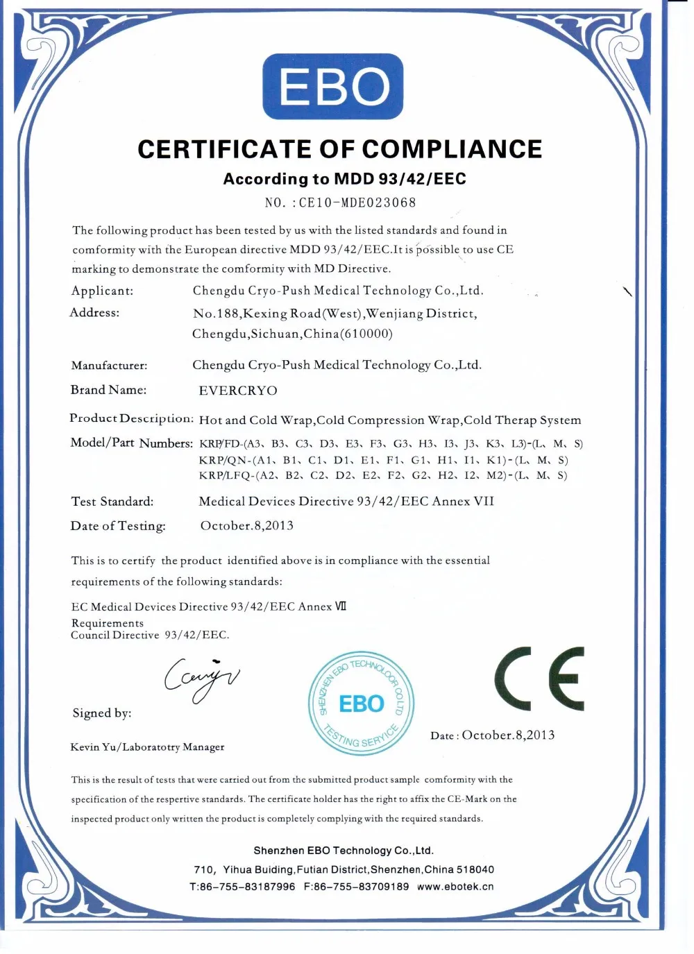 Cryopush Knee Ankle Shoulder Back Compressive Cryotherapy After ...