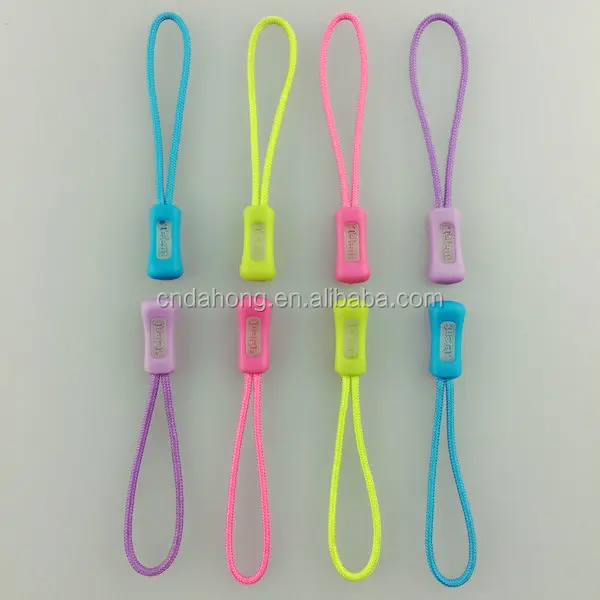 Black Replacement Custom Tag Cord Colored Tabs Pvc Rubber Logo Zipper ...