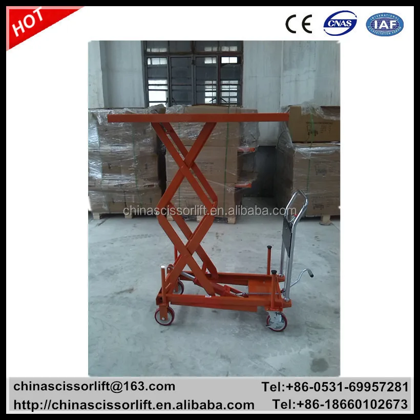 Standard Electric Scissor Lift Table Dollies Manual Move-around ...