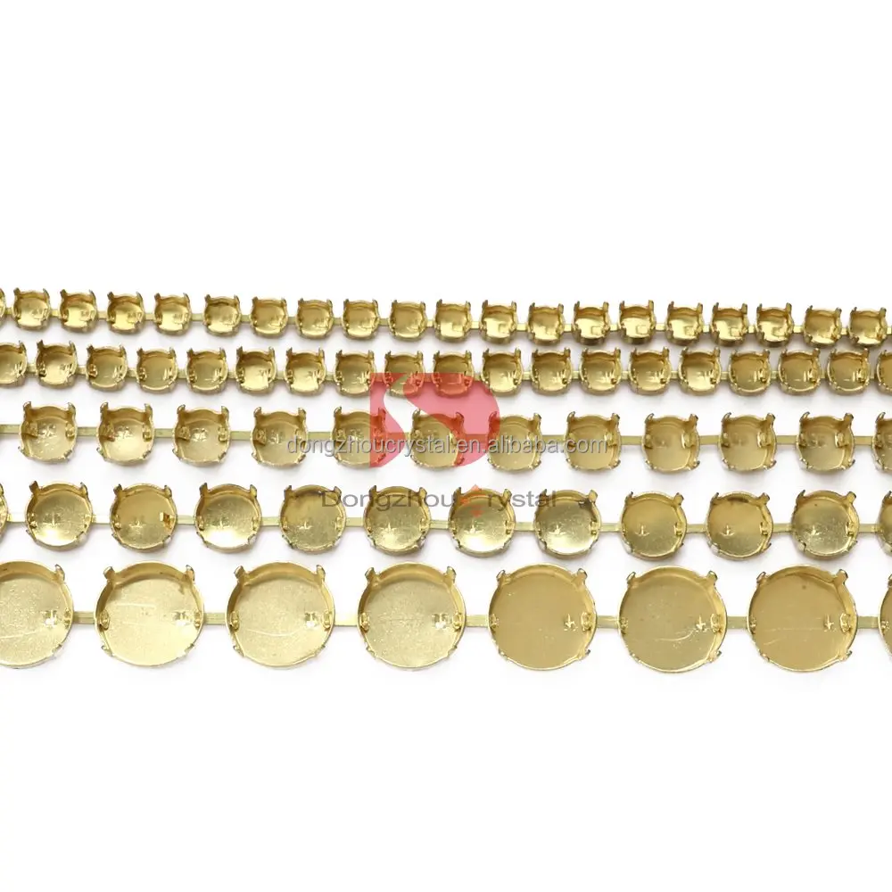 Empty Cup Chains with Rhinestones for Jewelry Making
