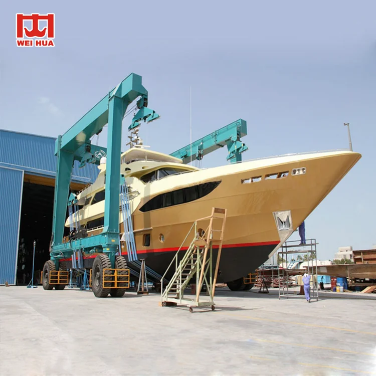 Mobile 300t 600ton Boat Lift Cranes For Sale Marine Travelling Boat ...