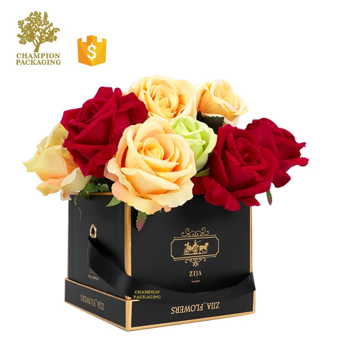 Factory Custom Paper Flower Box Round Cardboard Flower Gift Box For ...