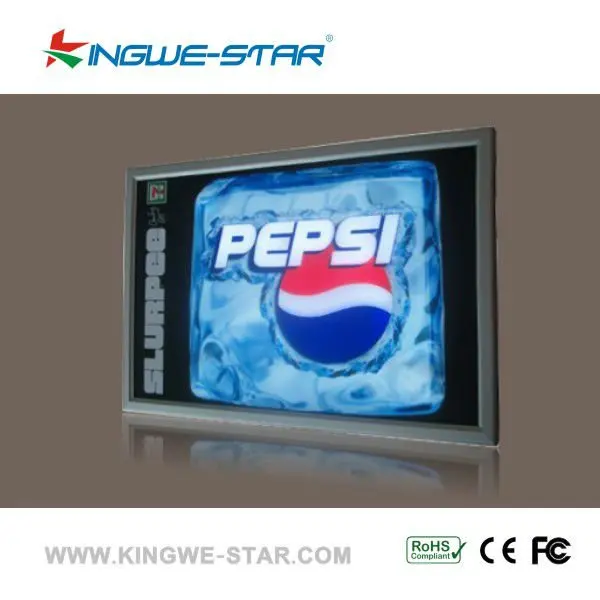 Custom Led Poster Window Display Hanging Led Acrylic Advertising Light ...