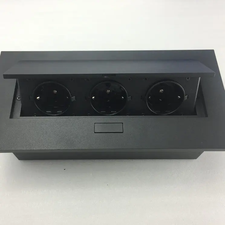 Office Workstation Wire Box Aluminium Cable Entry Cover Rectangular ...