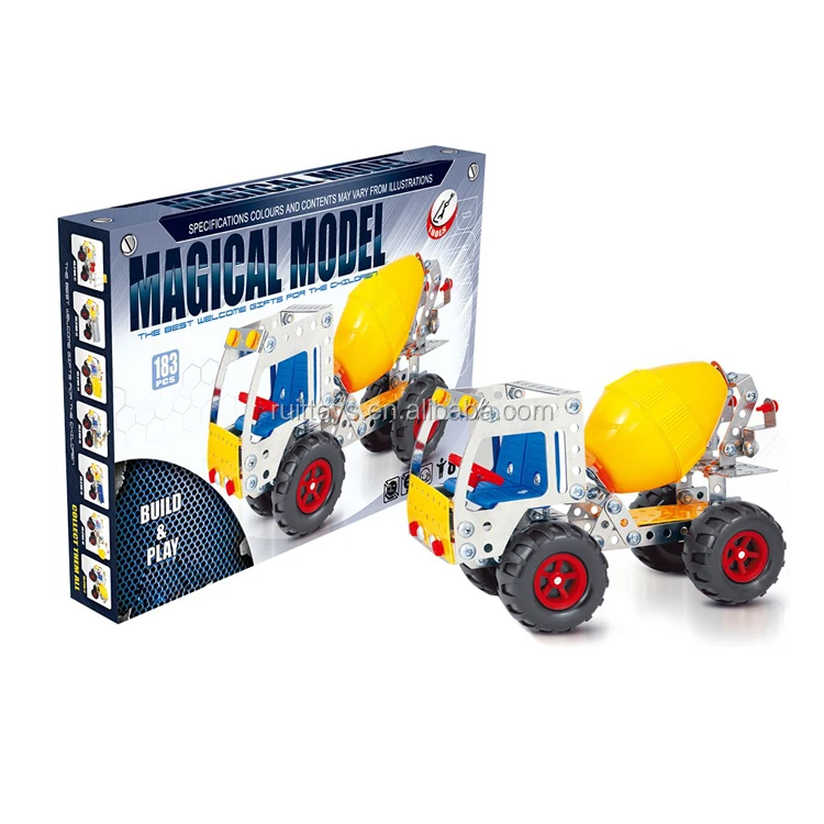 Excavators Truck Iron Commander Connect Puzzle Metal Assembly Toys For ...