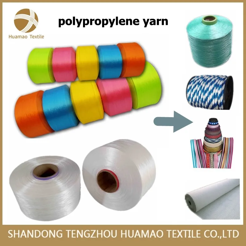 840D 900D 1000D 1200D 1500D Multifilament FDY PP Yarn for Rope Webbing