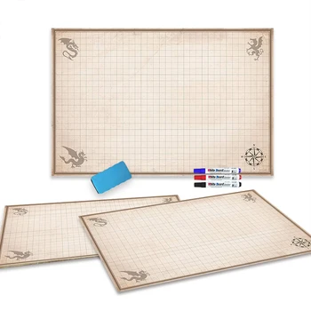 Custom 24x36 Inch Dry Or Wet Erase Battle Grid Rpg Gamet Mat Dnd ...
