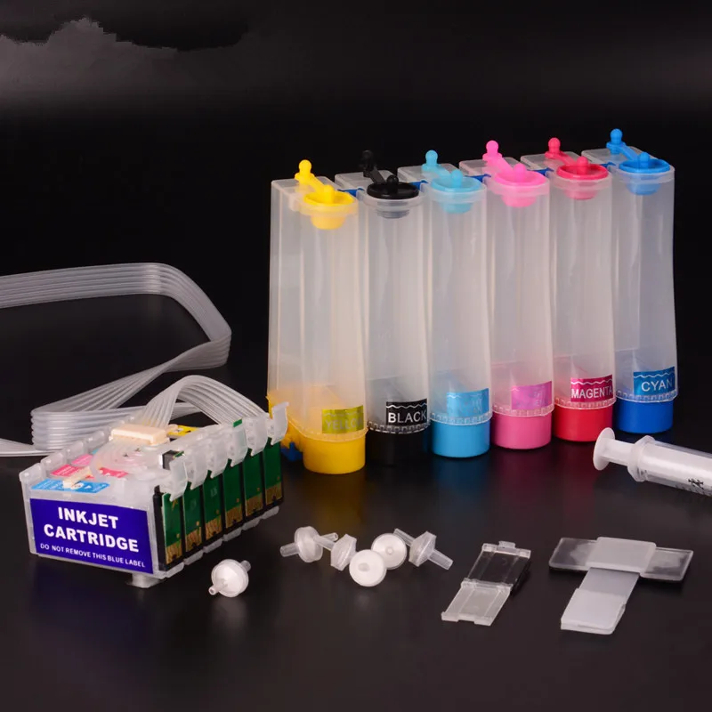 Supercolor Ciss 6 Color/set De Ciss Para Epson L800 R300 R230 R270 R290 T50 1390,1400 De 1450 ...
