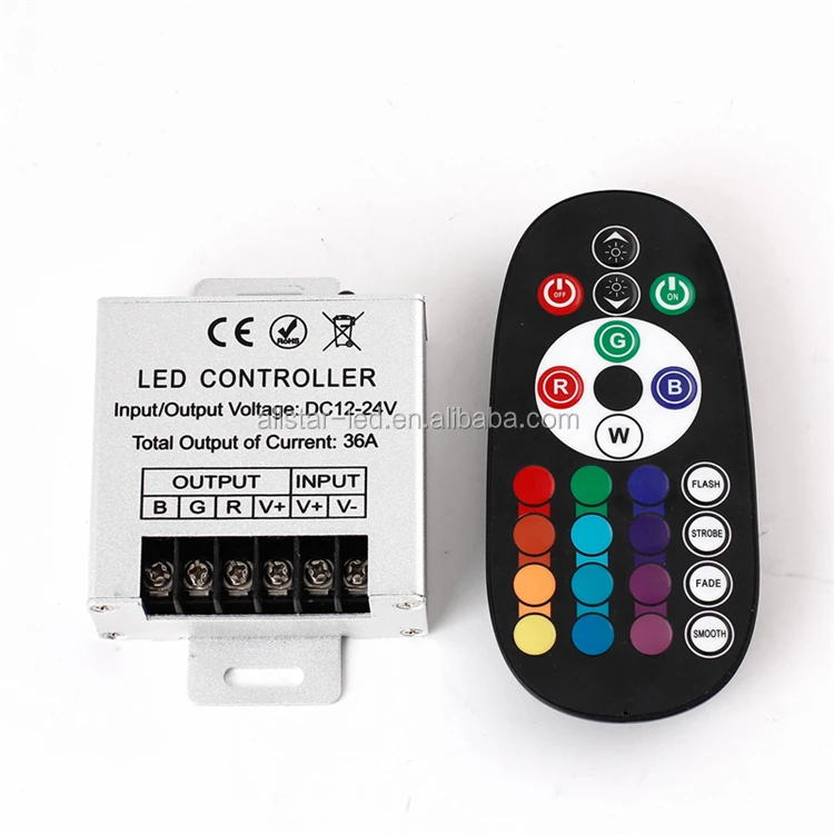 24 Keys Buttons Dc 12-24v 36a Aluminum Wireless Controller Rf Remote ...