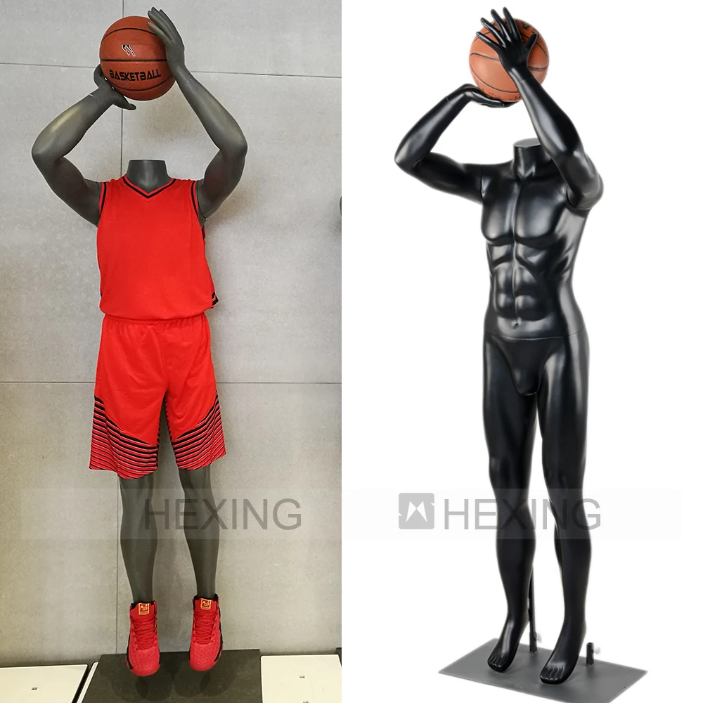 Headless Basketball Man Fiberglass Fashion Black Mannequins Dummy ...