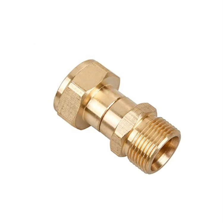 Brass Kink Free High Pressure Washer Swivel Joint Hose Fitting M22 14mm ...