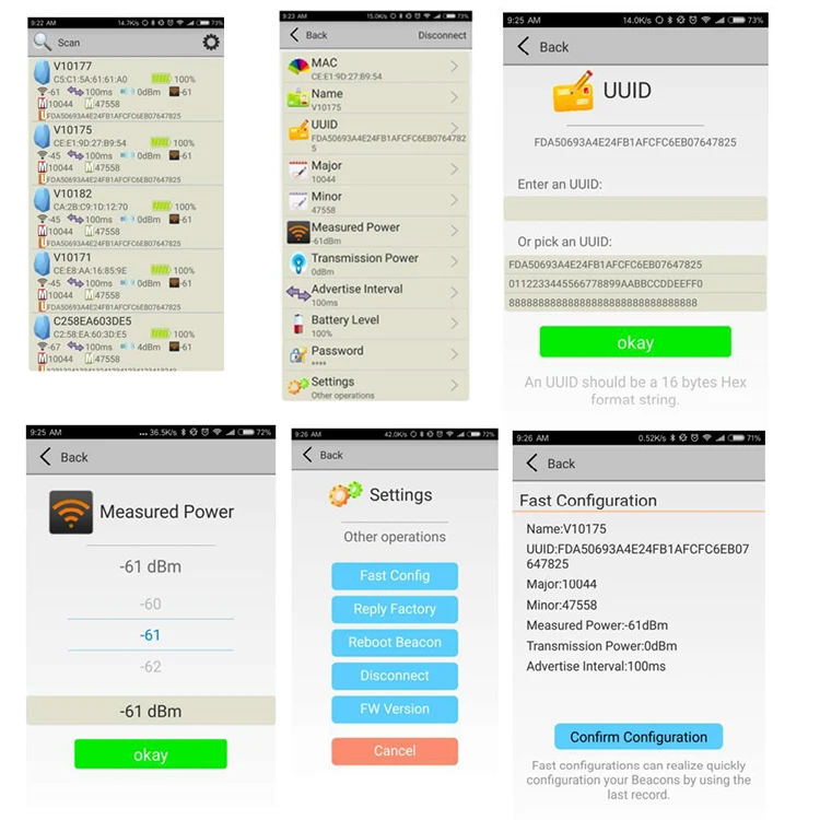 low power CR2477 button battery uuid programmable indoor Positioning ...