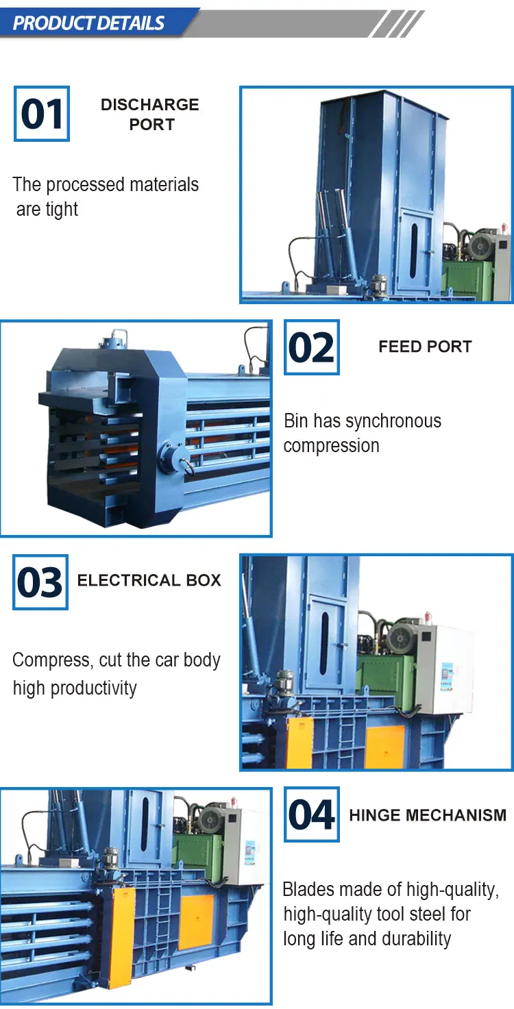 Horizontal Compactor Baler Plastic Paper Recycling Baling Press Semi ...