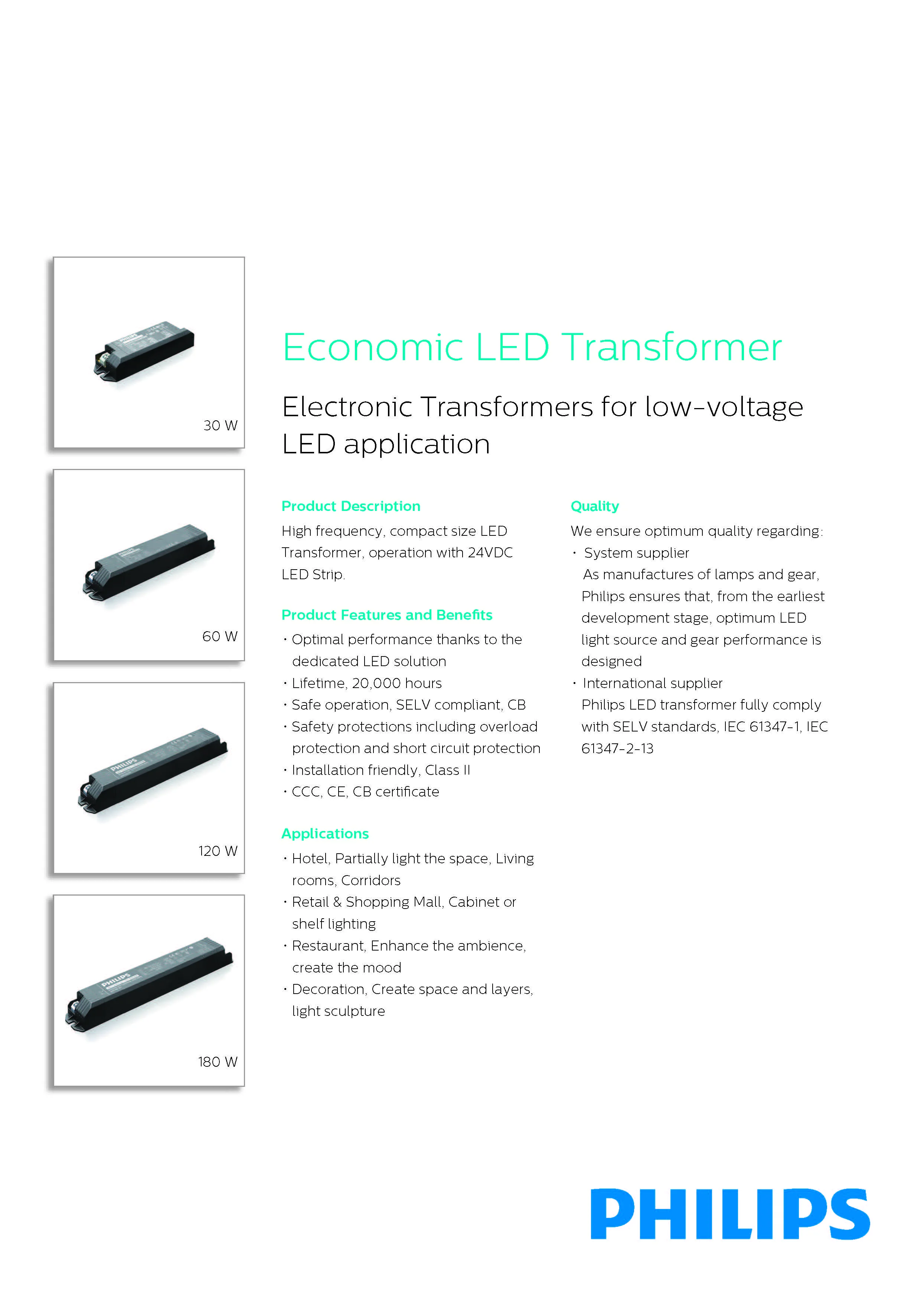 PHILIPS Economic LED Transformer - Efficient Lighting Solutions